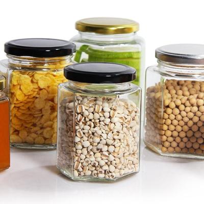 Κίνα Προσαρμοσμένο οικιακό αποθήκευση Pickle γυαλί κονσερβοποιημένο βάζο εξαγωνική κατάψυξη γυαλί βάζο για την κουζίνα προς πώληση