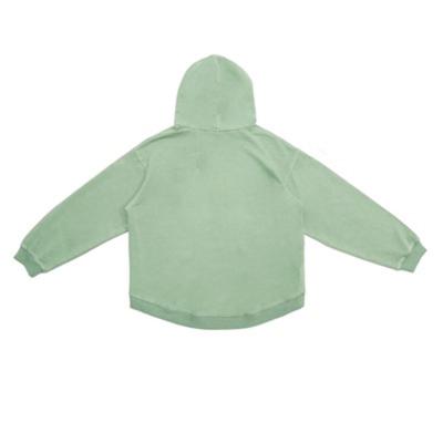 Cina Il verde della menta ha afflitto la maglia con cappuccio eccellente senza cordone di Dalian del breve del maglione di colore solido cotone del pullover in vendita