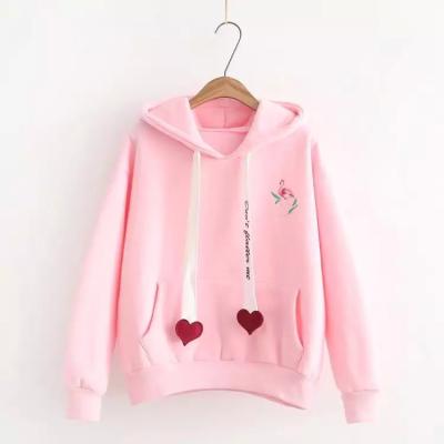 Cina Felpe con cappuccio pullover oversize da donna in tessuto a maglia ricamate personalizzate in vendita