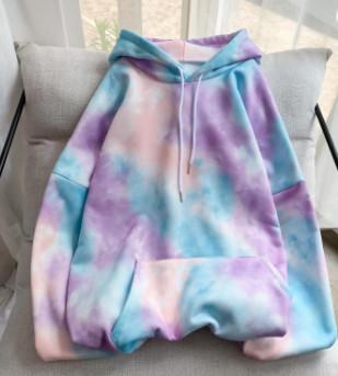 Cina Maglia con cappuccio collegata lunga di Team Plus Size Tie Dye di sport delle maglie con cappuccio delle donne in vendita
