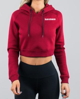 Cina Sport rosso scuro Team Hoodies Womens Cropped Hoodie in vendita