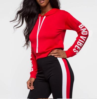 Cina L'allenamento atletico mette in mostra le maglie con cappuccio della cima di Team Hoodies Yoga Female Crop in vendita