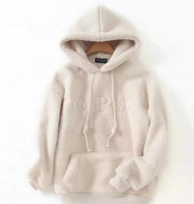 Cina La pelliccia unisex di Sherpa del xxxl del vello ha allineato la maglia con cappuccio lanuginosa calda del ricamo di maglia con cappuccio in vendita