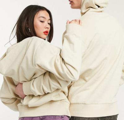 Cina Maglia con cappuccio unisex surdimensionata del pullover di maglie con cappuccio pesanti normali in bianco del cotone in vendita