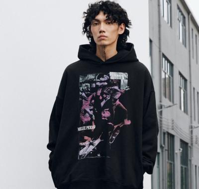 中国 2021新しいStyelsの黒および焦茶のプルオーバーは偶然の羊毛のパーカーの注文のロゴを印刷した 販売のため