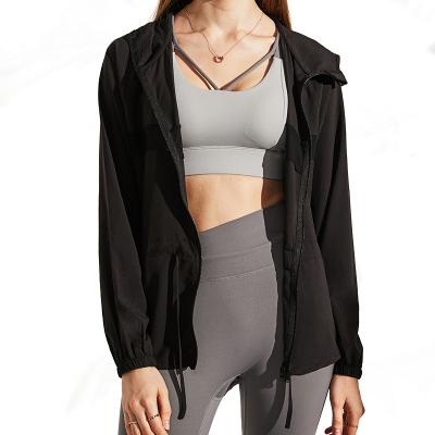 Cina Rivestimento della chiusura lampo di Autumn Thin Women Athletic Hoodie respirabile per correre in vendita
