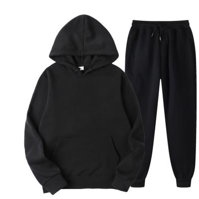中国 人はプルオーバーのセーターを置いた二つの部分から成ったパーカーおよびSweatpantsのフード付きの無地を遊ばす 販売のため