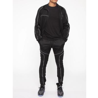 China Van de de Mensensportkleding van polyester het Weerspiegelende Leidingen Embleem van de de Bovenkledijdouane Te koop