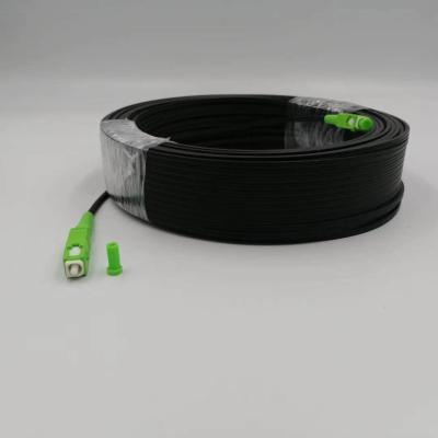 Cina SC/UPC-SC/UPC simplex SM G657A2 2*5mm 50M, LSZH black jacket FTTH Fiber Optical Patch Cord in vendita