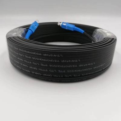 Cina SC/UPC-SC/UPC simplex SM G657A2 2*5mm 50M, LSZH black jacket FTTH Fiber Optical Patch Cord in vendita