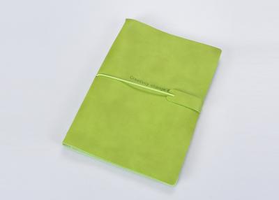China Correias elásticas multi caderno sujeito pequeno, caderno da tampa de cartão do verde de grama à venda