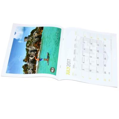 China Zadel die Jaarlijkse Muurkalender, Karton Grote Document Muurkalender stikken Te koop
