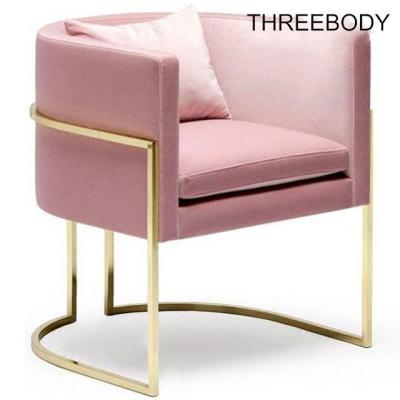 Chine Chaises de réception de bureau de cadre d'acier inoxydable, chaises confortables d'accent de chambre à coucher à vendre