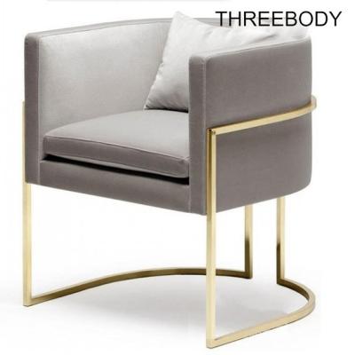Chine Chaises de réception de bureau de cadre d'acier inoxydable, chaises confortables d'accent de chambre à coucher à vendre