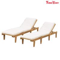 Quality Modern Outdoor Chaise Lounge , Brow / Beige Patio Furniture Chaise Lounge for sale