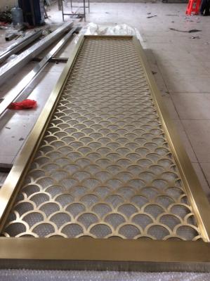 중국 Gold Stainless Steel Carved/ Engraved Mashrabiyia  Panels For Sunshades/Louver/Window Screen 판매용