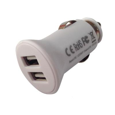 Cina Portatile bianco dei mini di USB della doppia porta caricatori dell'automobile per Smartphone con il FCC in vendita