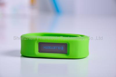 China Relógio esperto de Bluetooth do baixo silicone do verde da radiação para o sistema do andróide do IOS 2,1 à venda