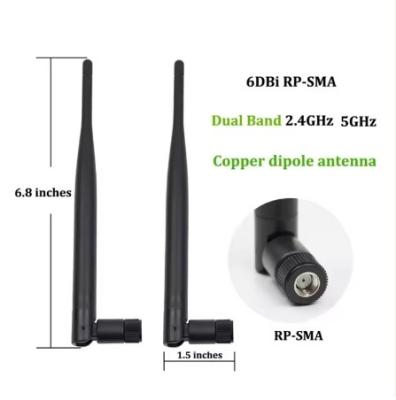 Cina Rubber 3G 4G LTE Wifi Indoor Antenna Alto guadagno 3-8dBi per comunicazione a 2,4 GHz 5.8 GHz in vendita