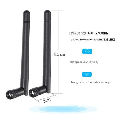 Cina 2.4GHZ/5.8GHZ Antenna Omni a polarizzazione verticale per adattatori Wi-Fi USB/Dongle/Router in vendita