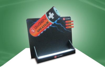 China Supermarket Promotion Black Cardboard Countertop Displays Customized for sale