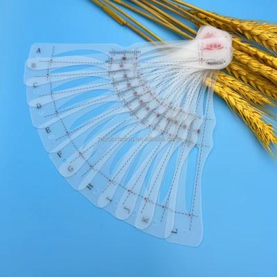 China Private Label 12PCS Reusable Eyebrow Shaper DIY Soft Ruler Brow Definer Eyebrow Stamp Card Soft Ruler Stencil Makeup Tool for sale
