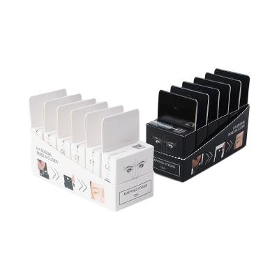 China Private Label Microblading Tattoo Map String Line Ruler 6pcs Auxiliary Ink Mark Horizontal Black White Microblading Plastic for sale