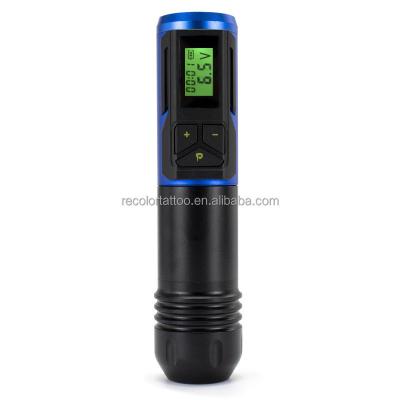 China Private Label Rotary Wireless Tattoo Machine Pen with LED Display Featuring Permanent Technology for sale
