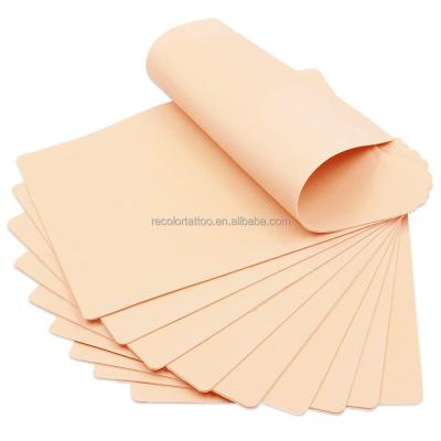 China Private Label 3mm Thick Soft Silicone Synthetic Leather Eyebrow Microblading Tattoo Blank Permanent Makeup Training Tool for sale