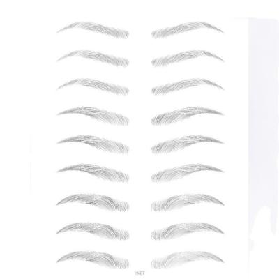 China Custom 6D Waterproof Immerse-in-Water Embroidery Temporary Fashionable Natural Simulation Eyebrow Tattoo Stickers Paper for Face for sale
