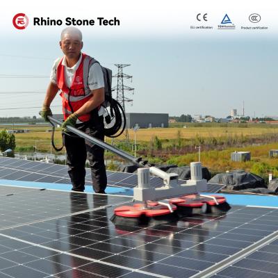 China Cepillo rotatorio para paneles solares de 3.6m y 5.4m, 0.3KW, equipo de soluciones de limpieza solar en venta