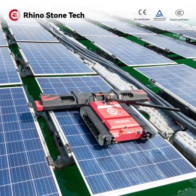 China Solar Farm Photovoltaic Panels Robotic PV Module Cleaner Machine Equipment Solar Panel Cleaning Robot with Lithium Battery Powered for sale