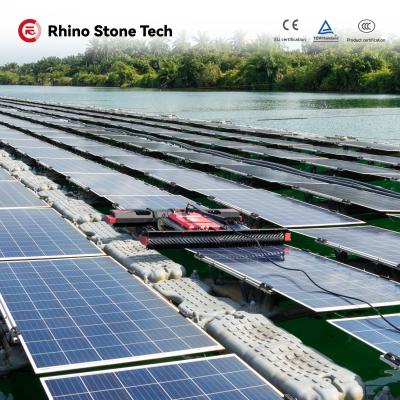 China Professional Quality PV Cleaner Brush Dual Roller Solar Cleaning Robot with Water Spray Lithium Battery Powered for sale