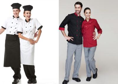 Cina Manica di short dell'uniforme del cuoco del cuoco unico del ricamo del collare del supporto per la cucina in vendita