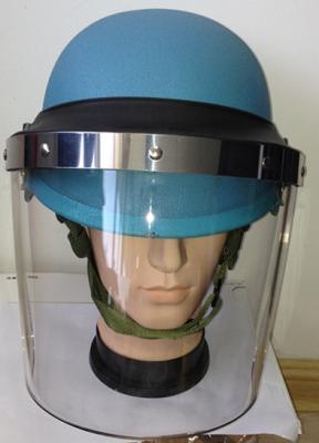 China UN blue Stell Mich 2000 bullet proof helmet with visor for Military Police for sale