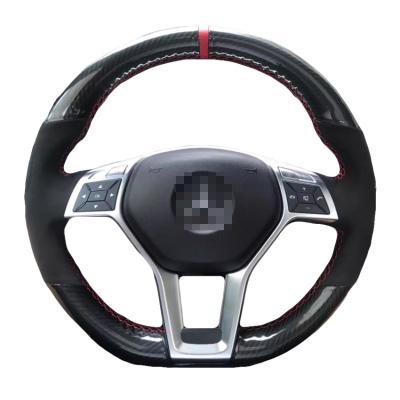 Китай Mercedes Benz C-Class Carbon Suede Рулевое колесо Покрытие с серой нитью и ручным пошивом продается