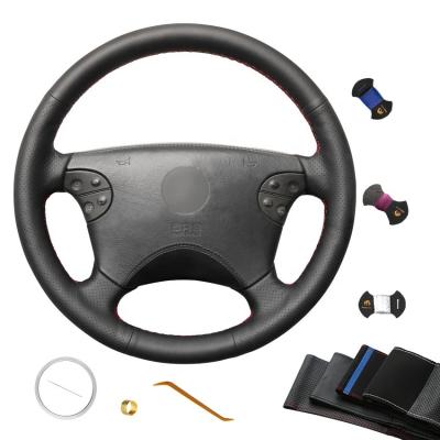 中国 メルセデス・ベンツ W210 Eクラス E320 2000 2001 2002 向け オーダーメイド レッドスレッド ステアリングホイールのカバー 販売のため
