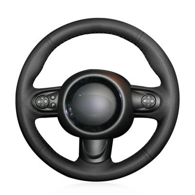 中国 DIY 真皮 黒手縫い カスタムカーラップ ミニクーペ用のステアリングホイールのカバー 販売のため