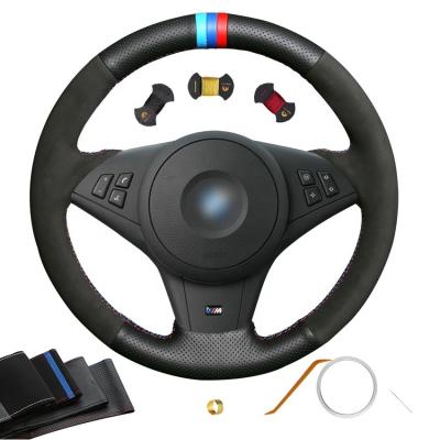 Cina Copertura del volante in pelle personalizzata per BMW E60 M5 E63 E64 Cabrio M6 2005-2010 Colorato in vendita