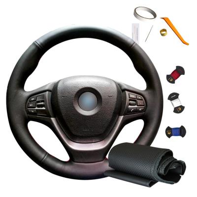 Cina 2014-2016 Anno personalizzato cucito a mano nero DIY copertura del volante per BMW X4 F26 in vendita