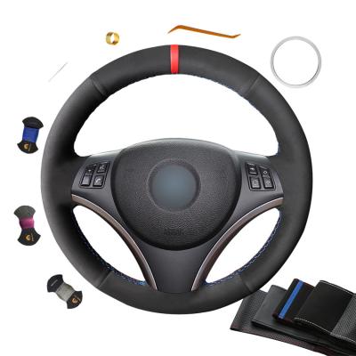 中国 BMW E90 325i 330i 335i E87 120i 130i 120d用のカスタマイズされた革のステアリングホイールカバー 販売のため