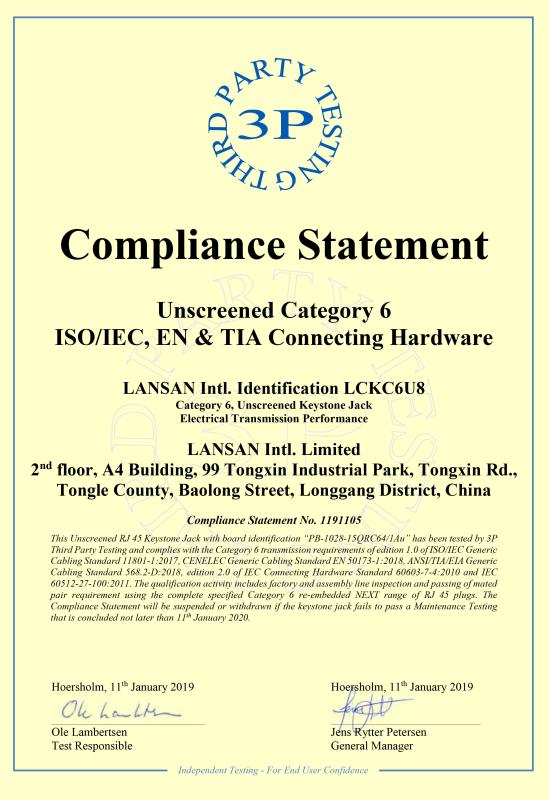 3P - SHENZHEN LIANXUN HIGH-TECH CO., LTD.& LANSAN INTL LIMITED