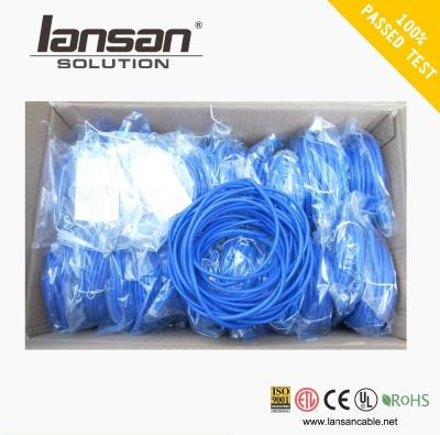 Cina Prova della passera del rivestimento di colori di Customzied del cavo della toppa della rete del PVC del rame ROHS di CAT6 UTP in vendita