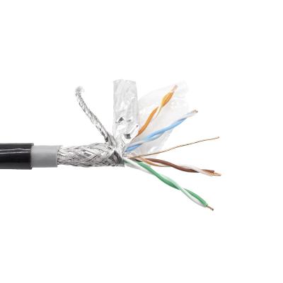 중국 알루미늄 호일 차폐 구리 편조 SFTP CAT6A 네트워크 케이블 판매용