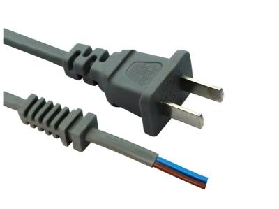 China Deluxe standard 2pin black gray power cable with stripped end 0.5m-10m copper power cord for sale
