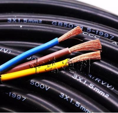 China High quality black power cable 10m pure copper power cord OEM free sample for sale