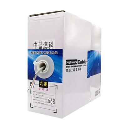 China High speed CAT6 CAT5E Copper black Network Cable 350MHZ UTP LAN Cable 100m a carton for sale
