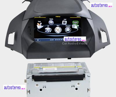 China Multimédios estereofónicos da unidade da cabeça de GPS do carro de Kuga 2013+ Ford com a agenda de telefones e o iPod que deslizam a tela à venda