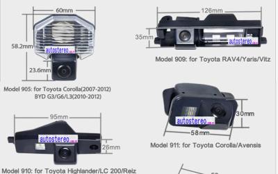 Cina Macchina fotografica di inverso di retrovisione per l'incrociatore Avensis Highlande della terra di Toyota RAV4 Yaris Vitz Camry Prado Corolla Lexus in vendita