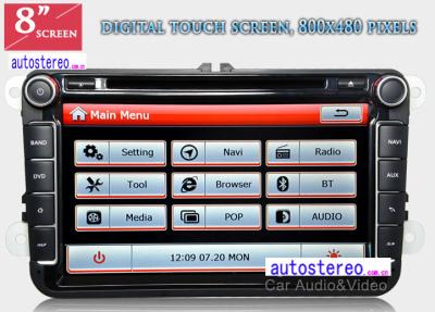 Cina Stereotipia dell'automobile di HD DVD e Sat automatici Nav per il polo di Volkswagen Golf a 8 pollici in vendita